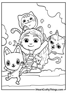 Gabby's Dollhouse Coloring Pages (15 Free PDF Printables)