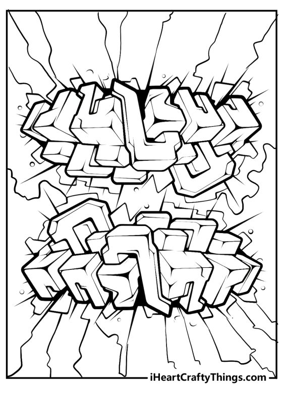 15 Graffiti Coloring Pages (Free Printable PDFs For Kids)