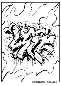 15 Graffiti Coloring Pages (Free Printable PDFs For Kids)