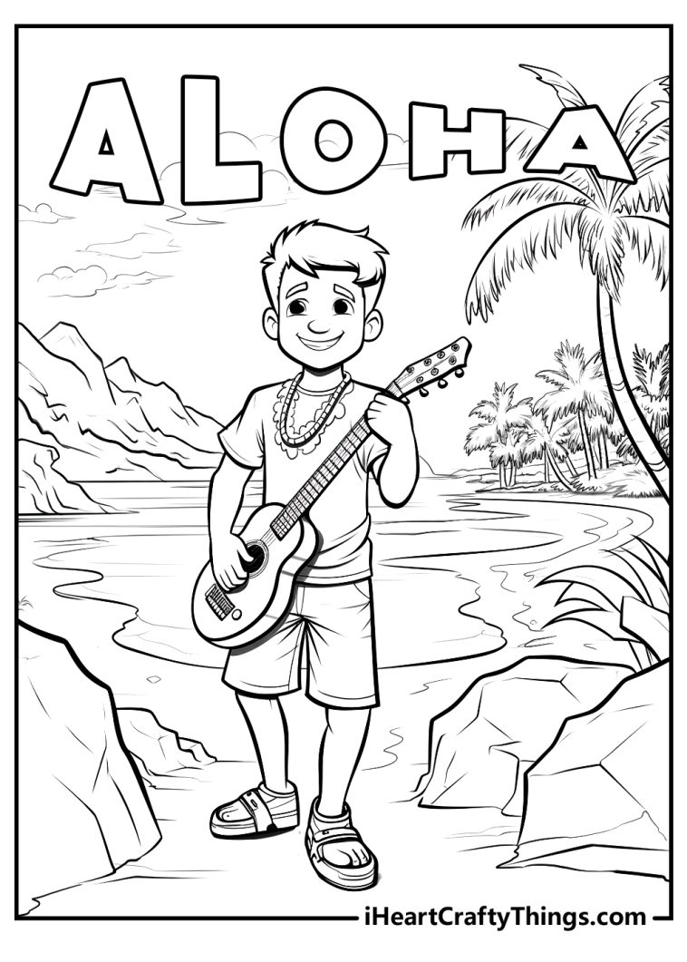 15 Hawaii Coloring Pages For Kids (100% Free PDF Printables)
