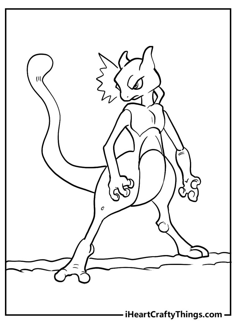 15 Mewtwo Coloring Pages (100% Free Printables)
