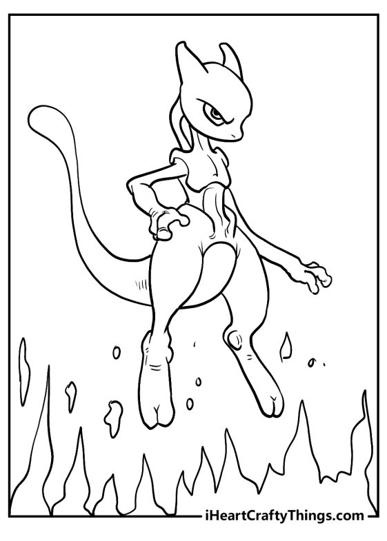 15 Mewtwo Coloring Pages (100% Free Printables)