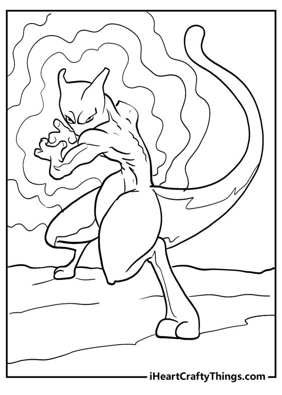 15 Mewtwo Coloring Pages (100% Free Printables)