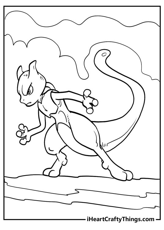 15 Mewtwo Coloring Pages (100% Free Printables)