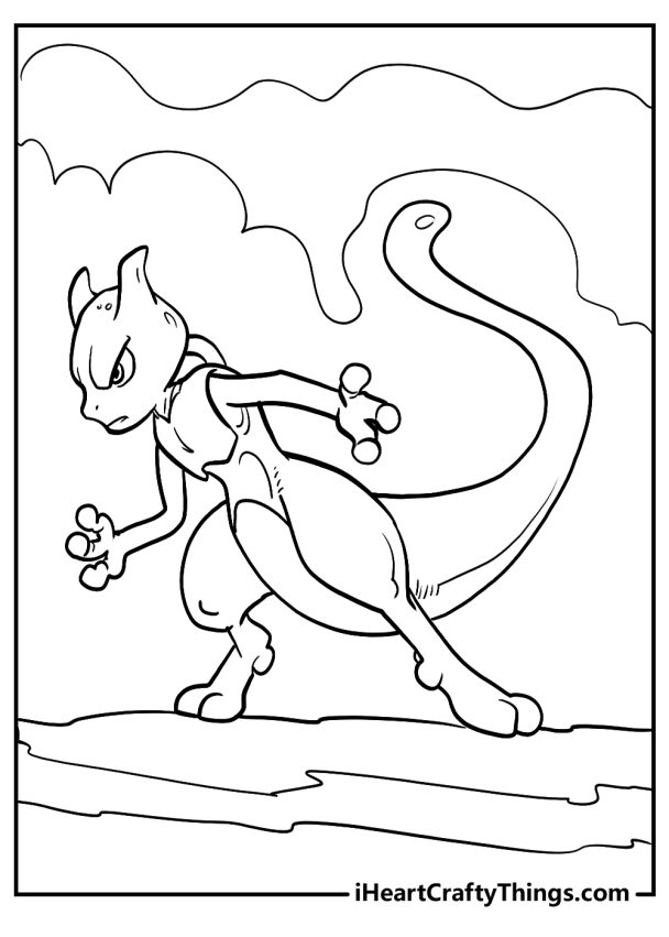 15 Mewtwo Coloring Pages (100% Free Printables)