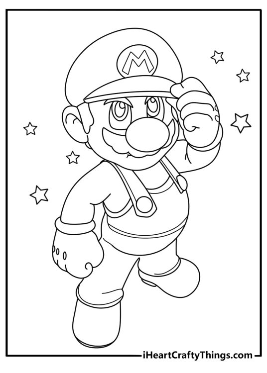 60 Free Mario Coloring Pages (Super Easy Printable PDFs)