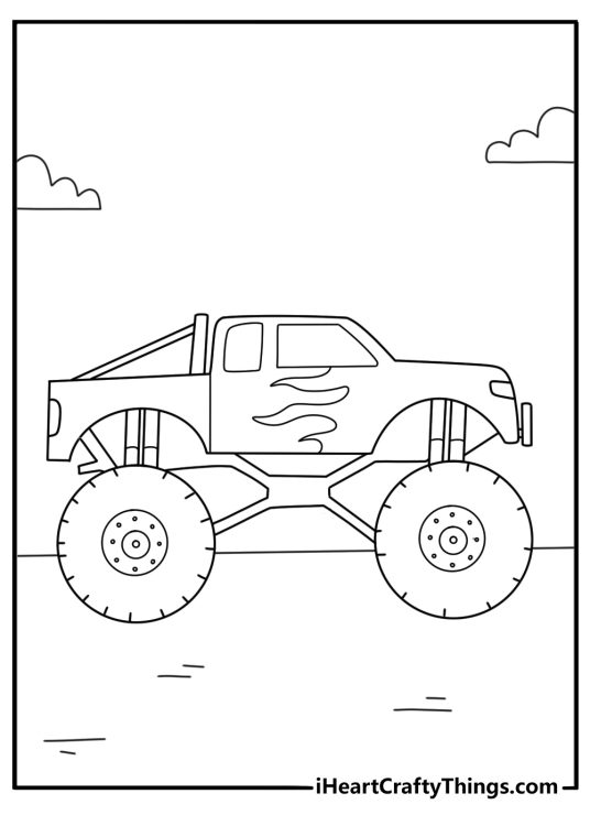 40 Free Monster Truck Coloring Pages (Easy PDF Printables)