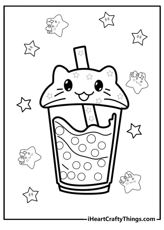 25 Boba Tea Coloring Pages (100% Free PDFs To Print)