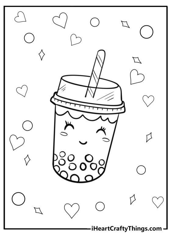 25 Boba Tea Coloring Pages (100% Free PDFs To Print)