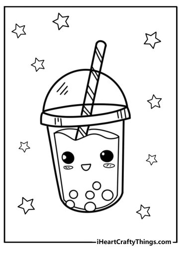 25 Boba Tea Coloring Pages (100% Free PDFs To Print)
