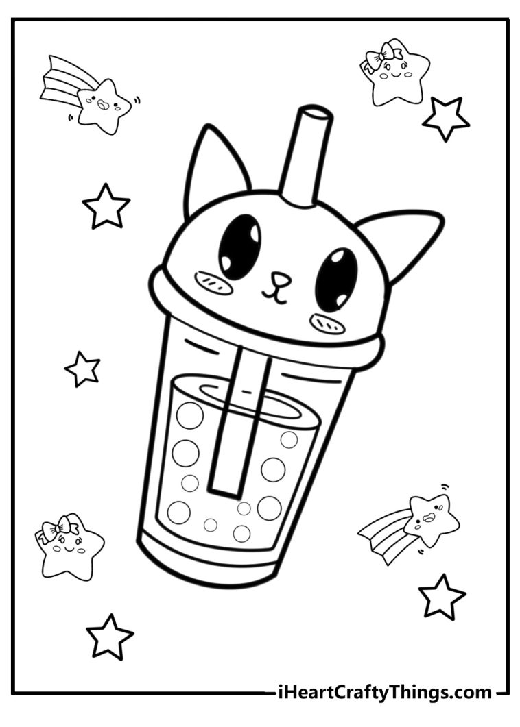 25 Boba Tea Coloring Pages (100% Free PDFs To Print)