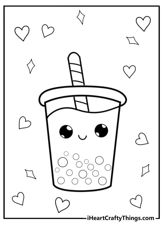 25 Boba Tea Coloring Pages (100% Free PDFs To Print)