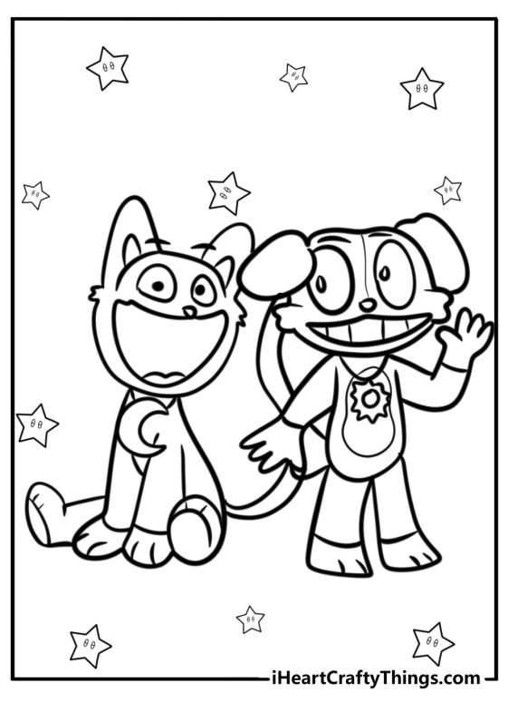 18 New CatNap Coloring Pages (100% Free To Print)