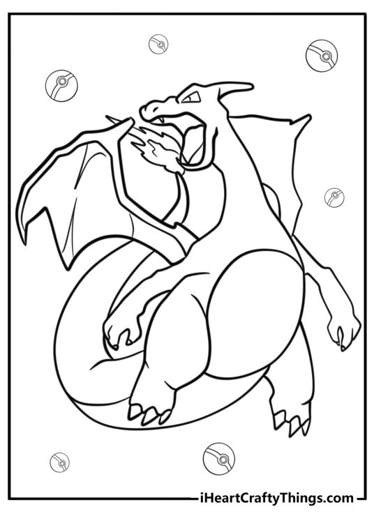 36 New Charizard Coloring Pages (100% Free To Print)