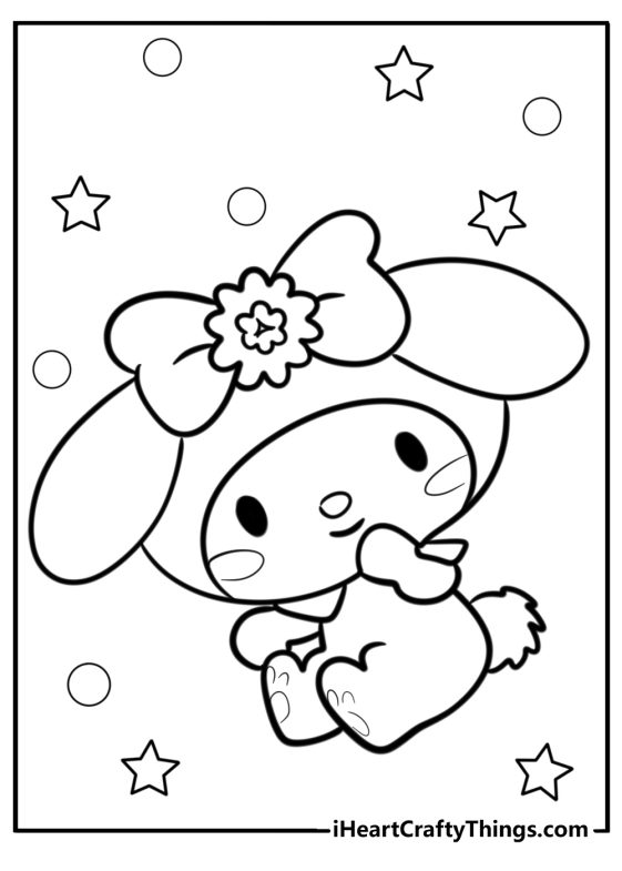 25 My Melody Coloring Pages For Kids (100% Free To Print)