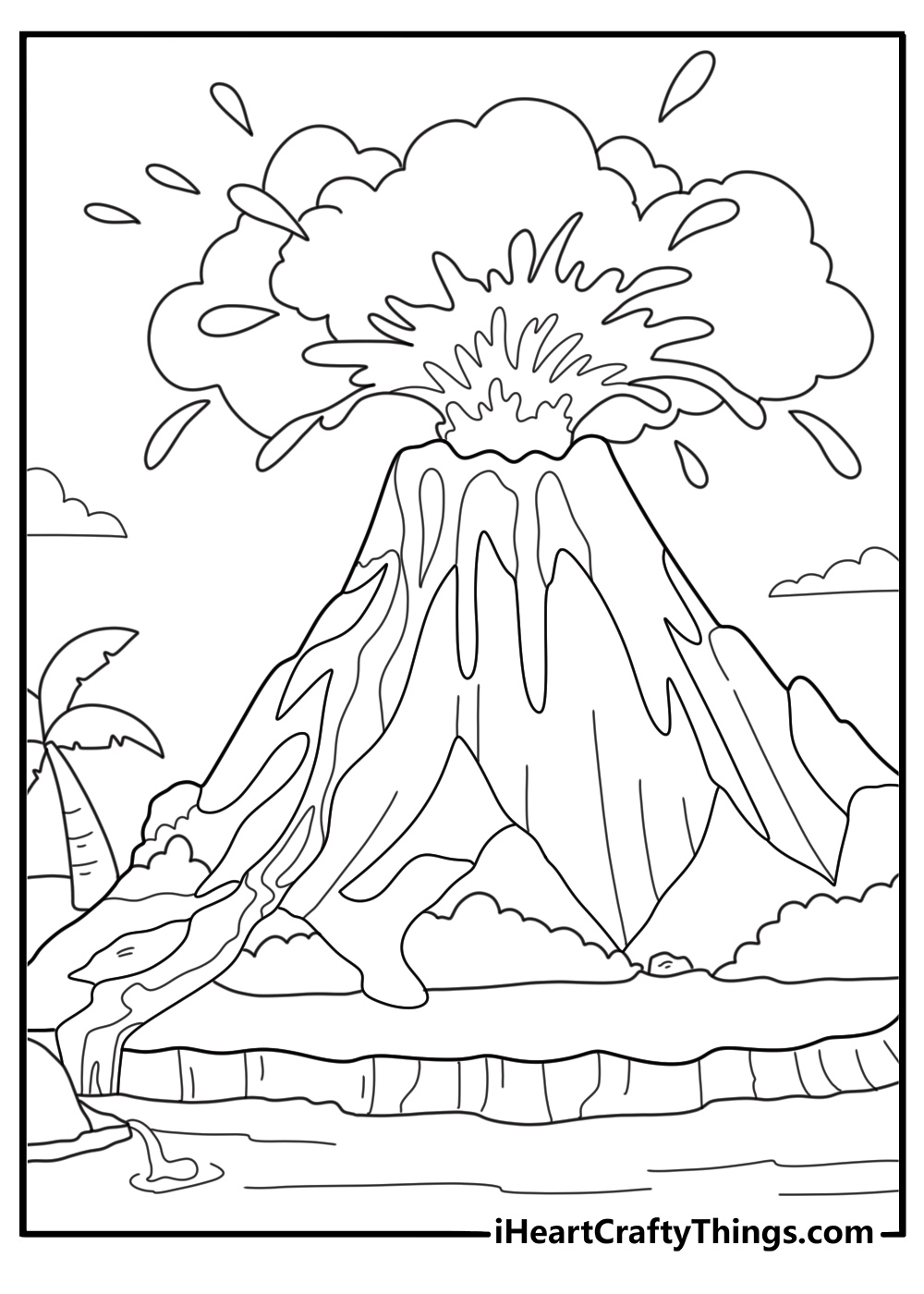 40+ Volcano Coloring Pages (100% Free Printables)