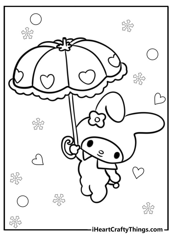 25 My Melody Coloring Pages For Kids (100% Free To Print)