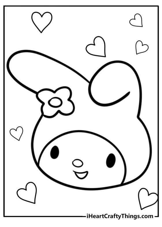 25 My Melody Coloring Pages For Kids (100% Free To Print)
