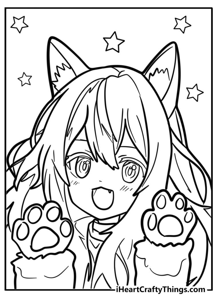 28 New Anime Girl Coloring Pages (100% Free To Print)
