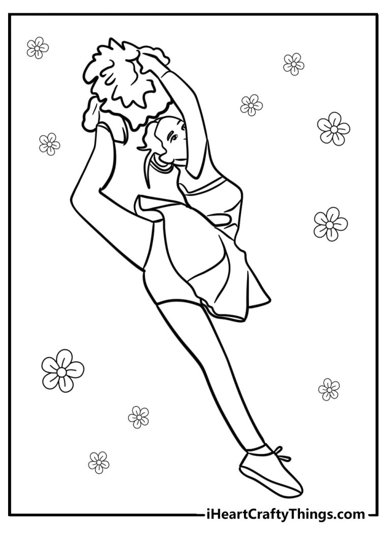 26 New Cheerleader Coloring Pages (100% Free To Print)
