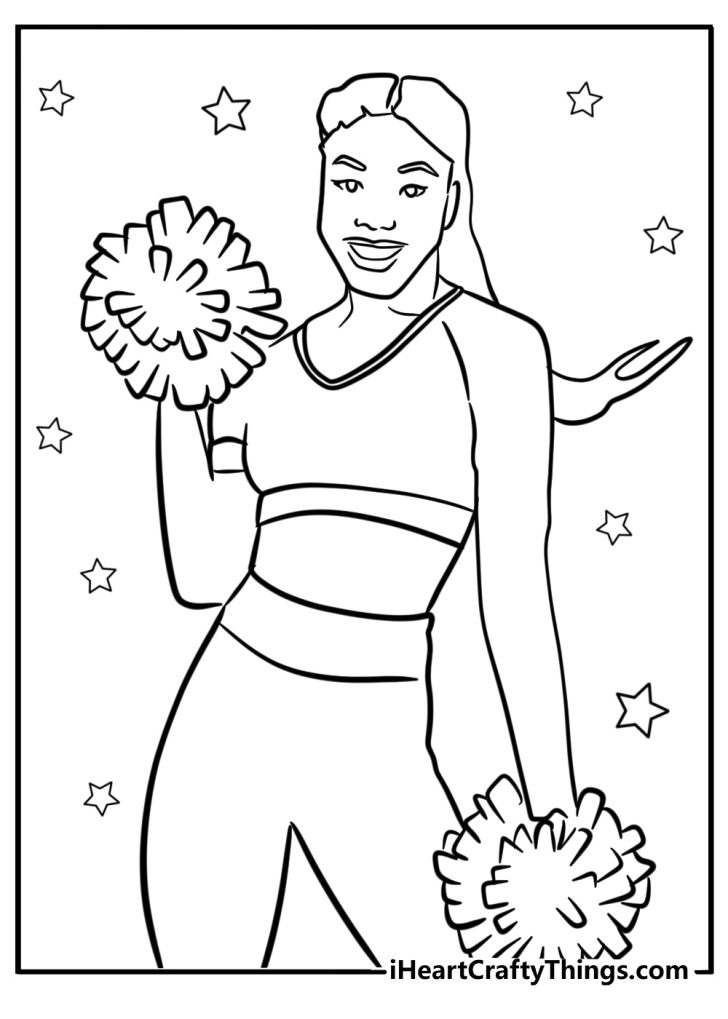 26 New Cheerleader Coloring Pages (100% Free To Print)