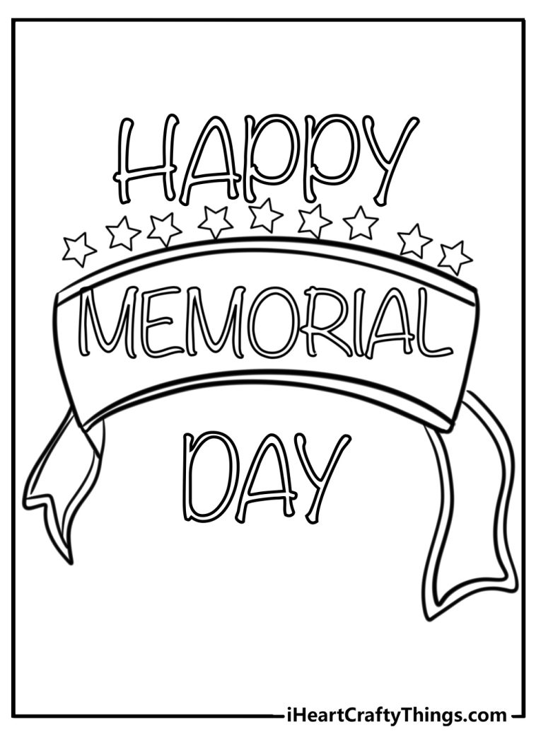 41 New Memorial Coloring Pages (100% Free To Print)