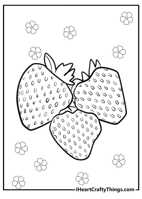 20 Strawberry Coloring Pages - Free PDF Printables For Kids