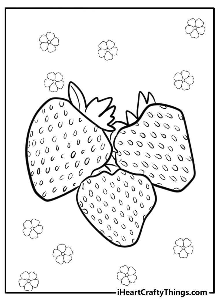 20 Strawberry Coloring Pages - Free PDF Printables For Kids