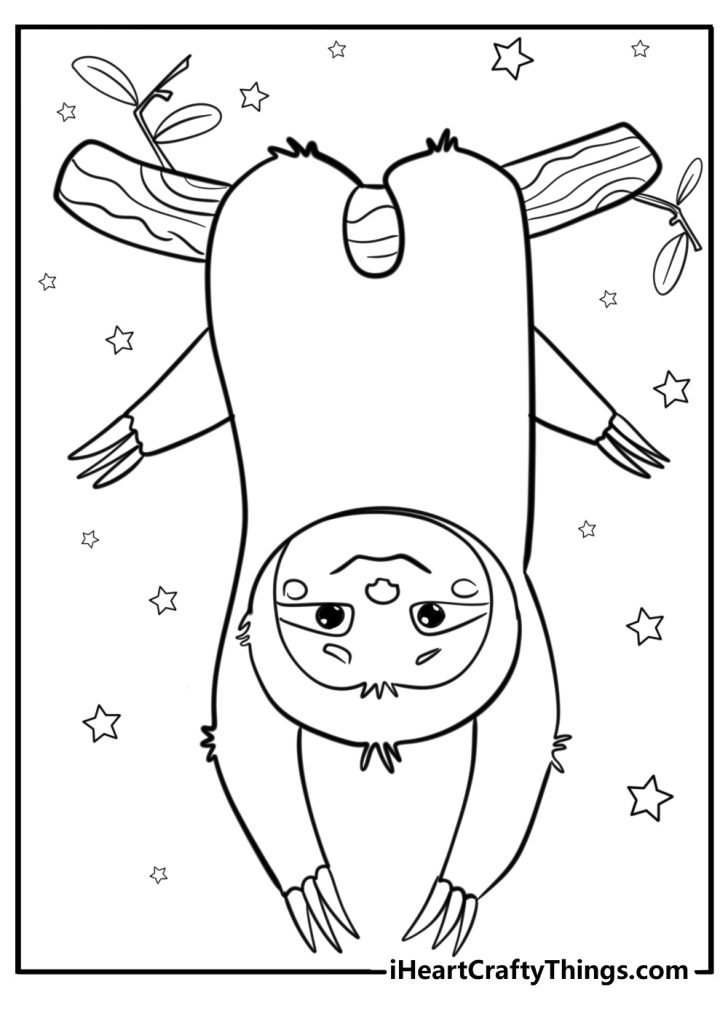 21 New Sloth Coloring Pages (100% Free To Print)