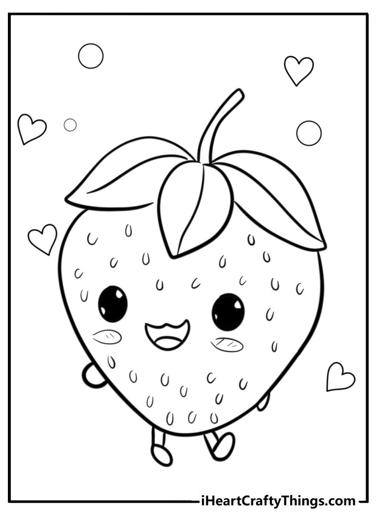 20 Strawberry Coloring Pages - Free PDF Printables For Kids