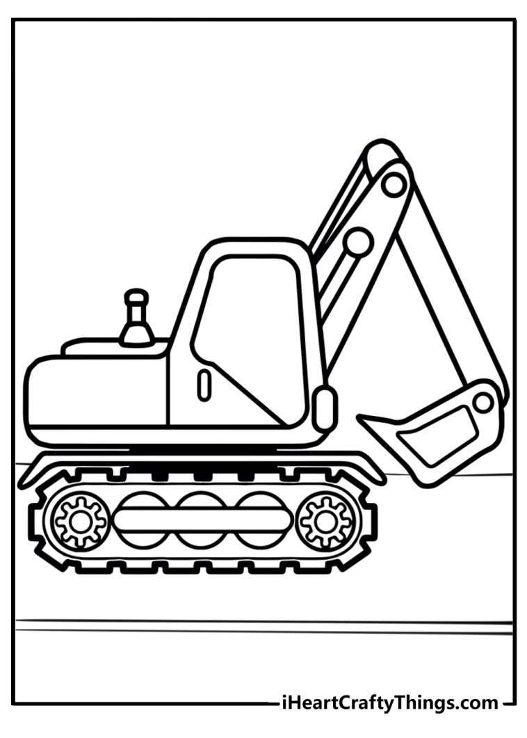 29 New Excavator Coloring Pages (100% Free To Print)