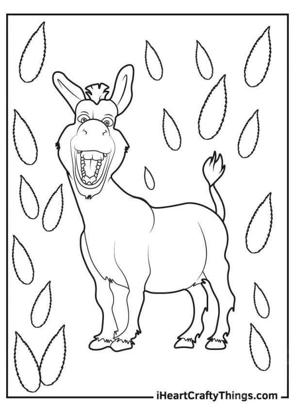 Donkey Shrek Coloring Pages Drawing Characters Cartoon Drawings Disney ...