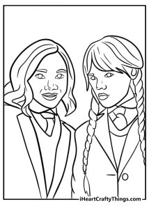 Wednesday Coloring Pages: 20 New Images To Print For Free!