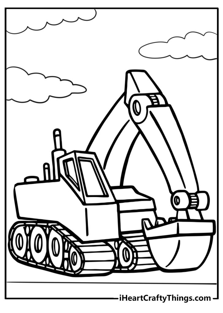 29 New Excavator Coloring Pages (100% Free To Print)