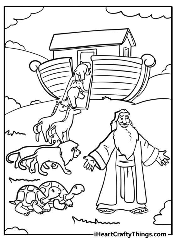 25 Noah’s Ark Coloring Pages (100% Free To Print)