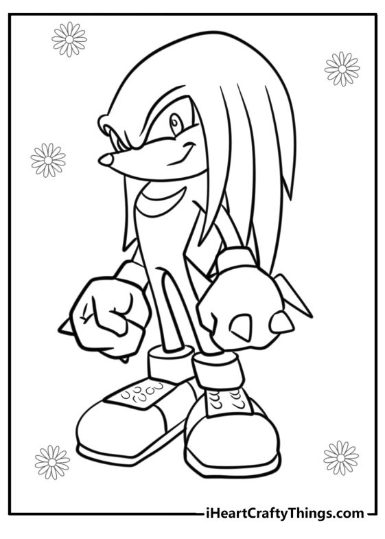 23 Knuckles Coloring Pages (100% Free To Print)