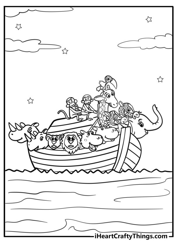 25 Noah’s Ark Coloring Pages (100% Free To Print)