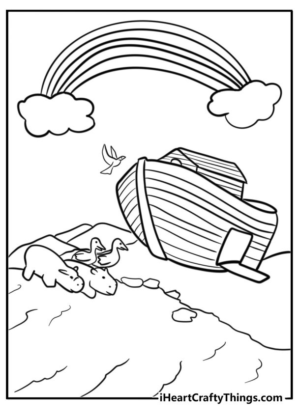 25 Noah’s Ark Coloring Pages (100% Free To Print)