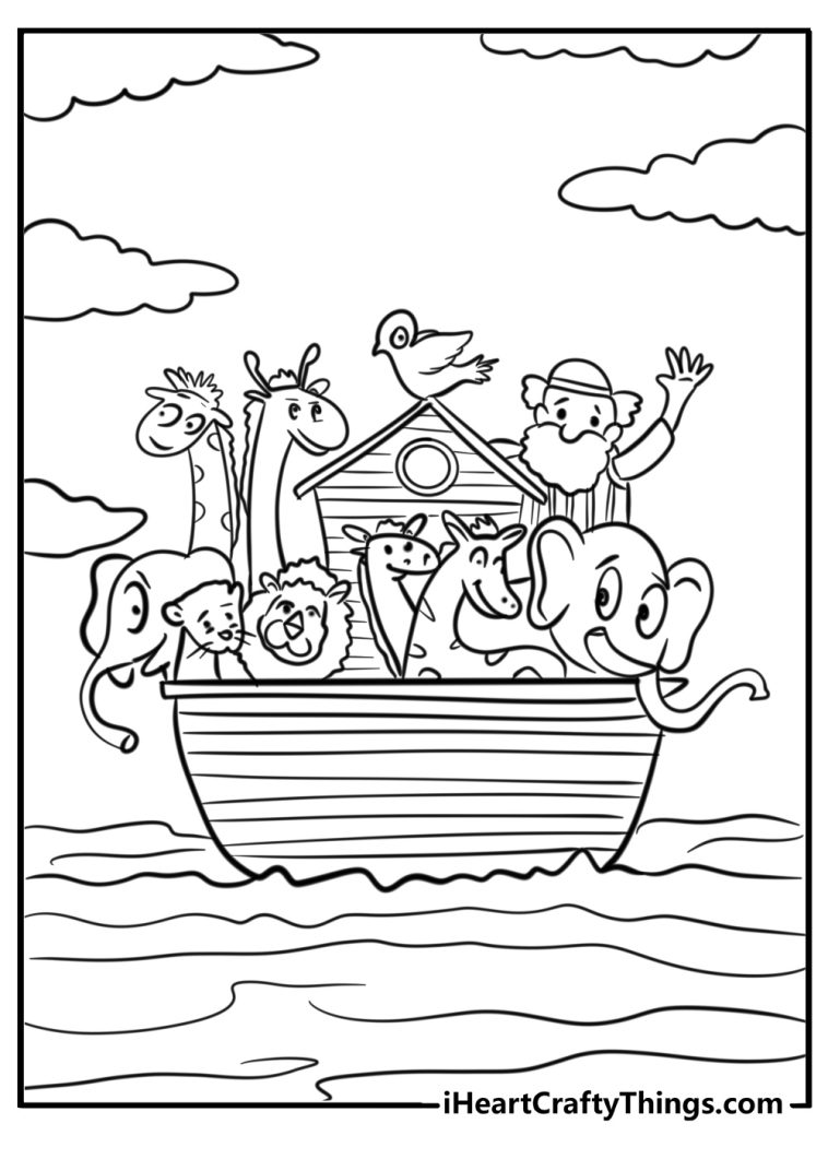 25 Noah’s Ark Coloring Pages (100% Free To Print)