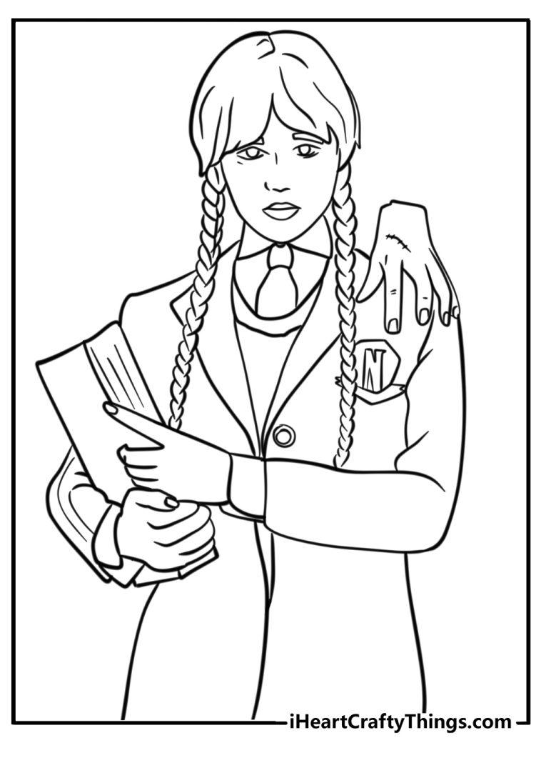 Wednesday Coloring Pages: 20 New Images To Print For Free!