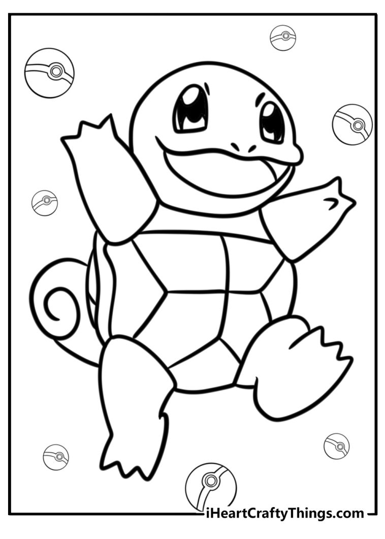 24 New Squirtle Coloring Pages (100% Free To Print)