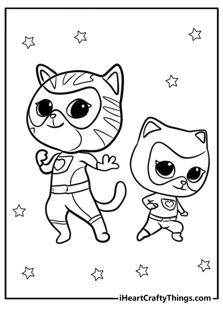 SuperKitties Coloring Pages - I Heart Crafty Things