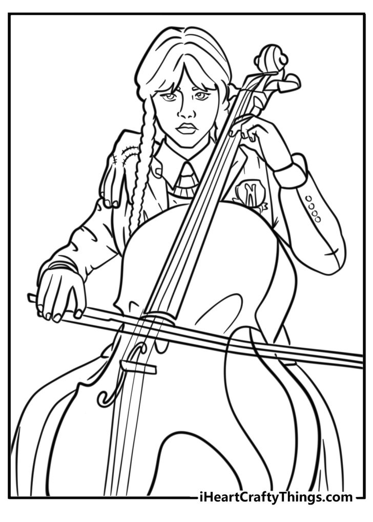 Wednesday Coloring Pages: 20 New Images To Print For Free!