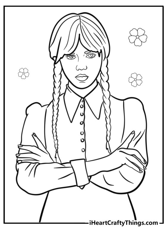 Wednesday Coloring Pages: 20 New Images To Print For Free!