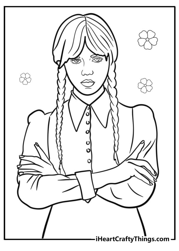Wednesday Coloring Pages: 20 New Images To Print For Free!