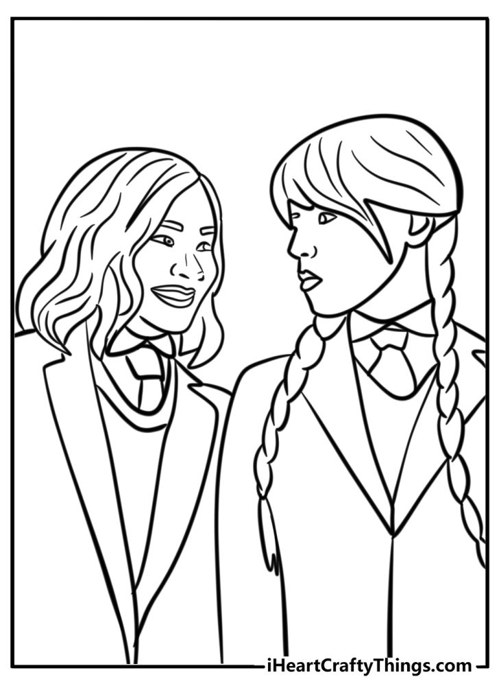Wednesday Coloring Pages: 20 New Images To Print For Free!