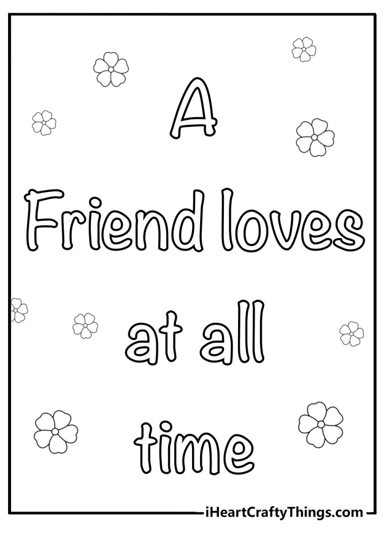 Best Friends Coloring Pages: 30 Free PDF Printables For BFFs