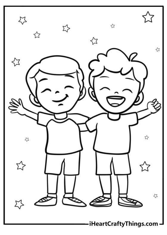 Best Friends Coloring Pages: 30 Free PDF Printables For BFFs
