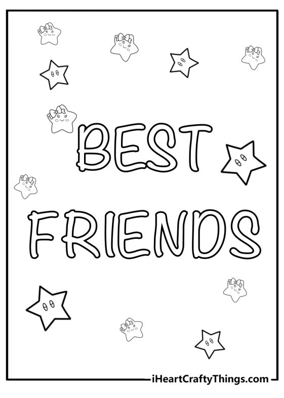 Best Friends Coloring Pages: 30 Free PDF Printables For BFFs