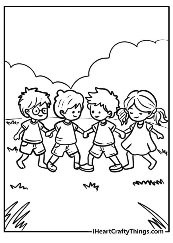 Best Friends Coloring Pages: 30 Free PDF Printables For BFFs